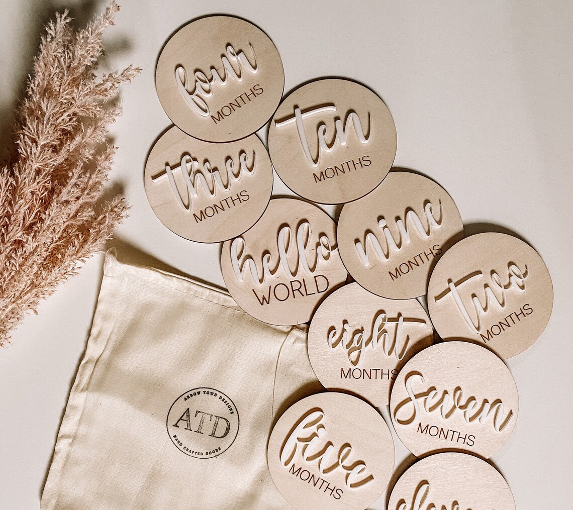 Modern Milestone Cards | Modern Design | Modern Monthly Milestones ...