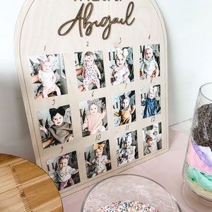 First Birthday Decor | First Birthday Photo Display | Baby Monthly ...