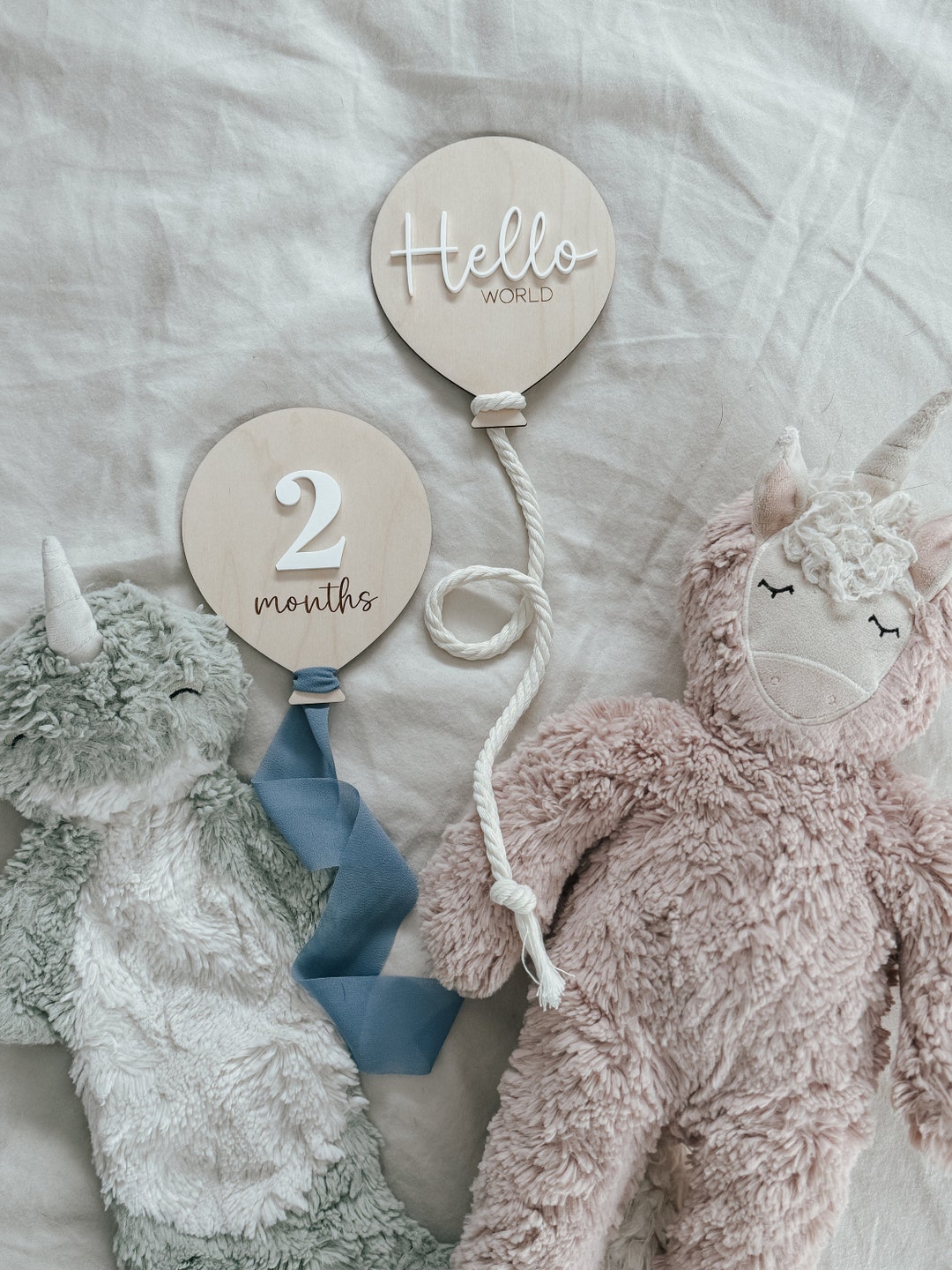 Balloon Milestone | Balloon Birth Announcement | Modern Milestones ...