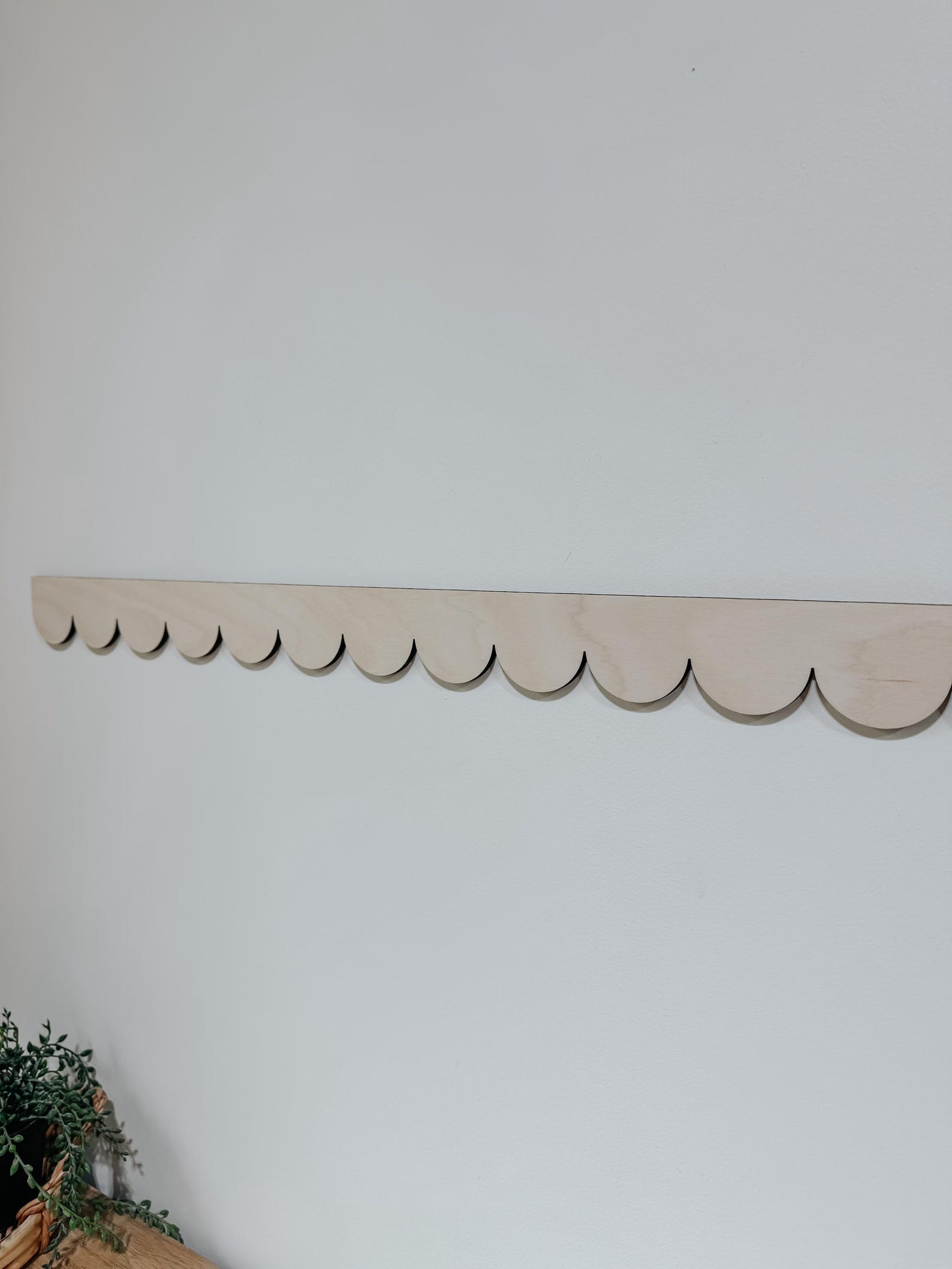 Scalloped Wood Trim | Laser Cut Birch Trim | 3mm Thick Decorative Wall ...