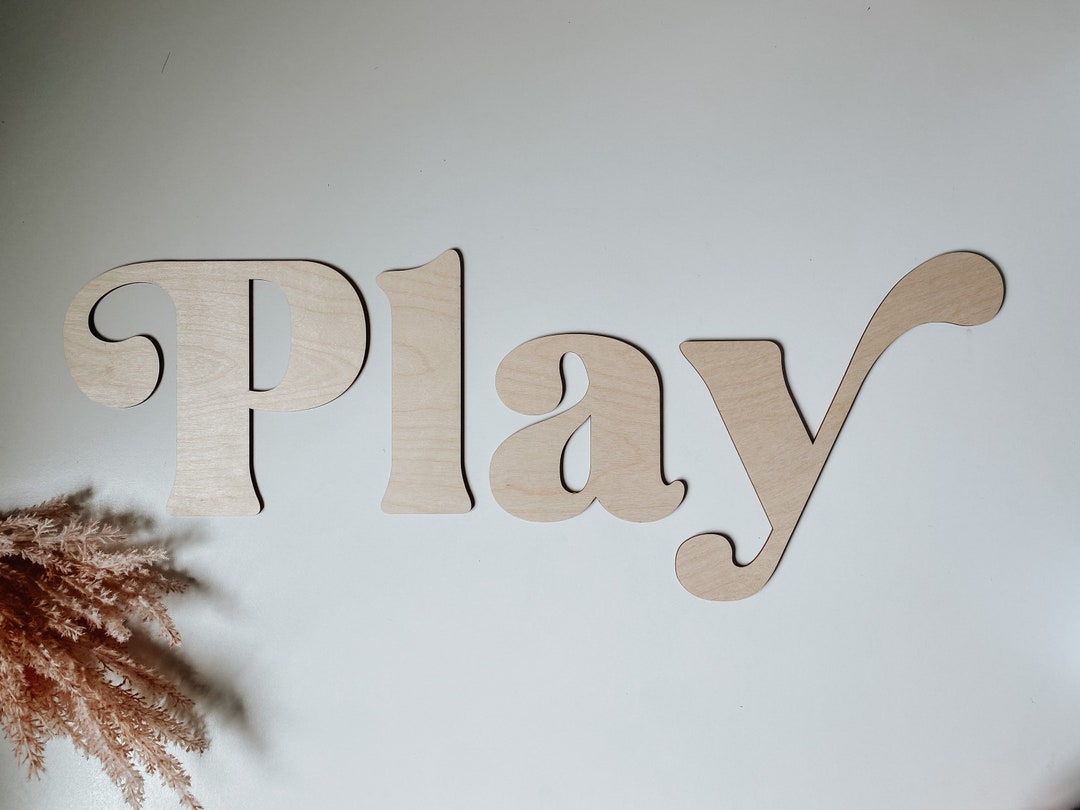 Play Sign | Playroom Sign | Nursery Sign | 3D Sign | Playroom Decor ...