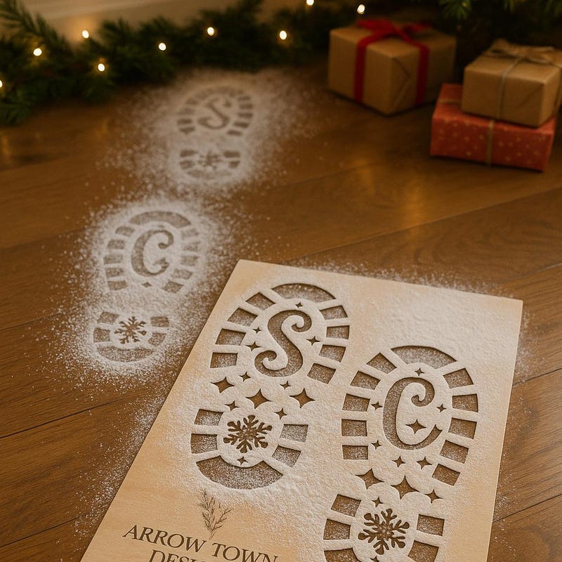 Santa Boot Print - Etsy