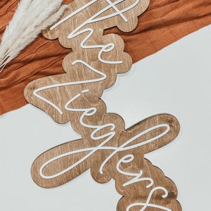 Last Name Cut Out Sign | Last Name Sign 3D Wood | Wedding Name Sign ...