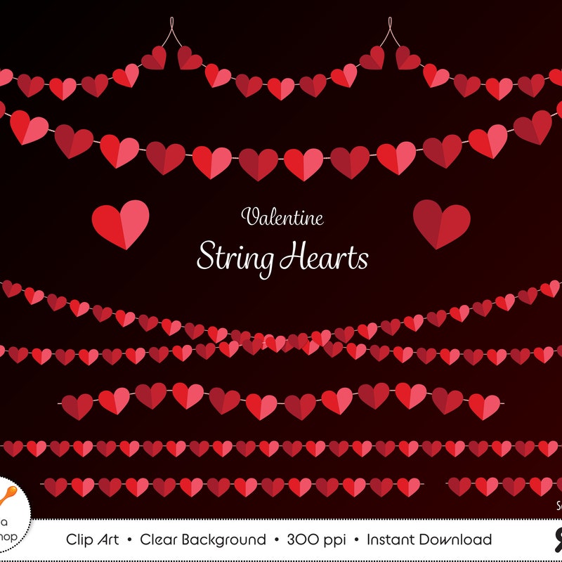 Heart Clipart - Etsy