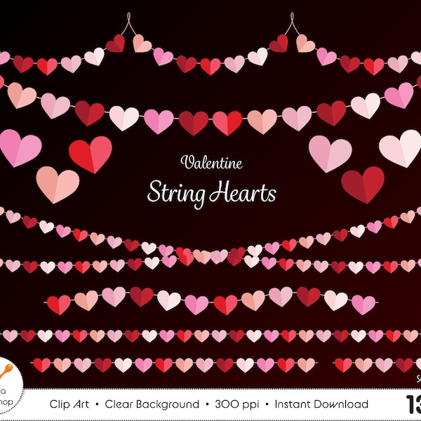 Heart Banner Clipart - Etsy