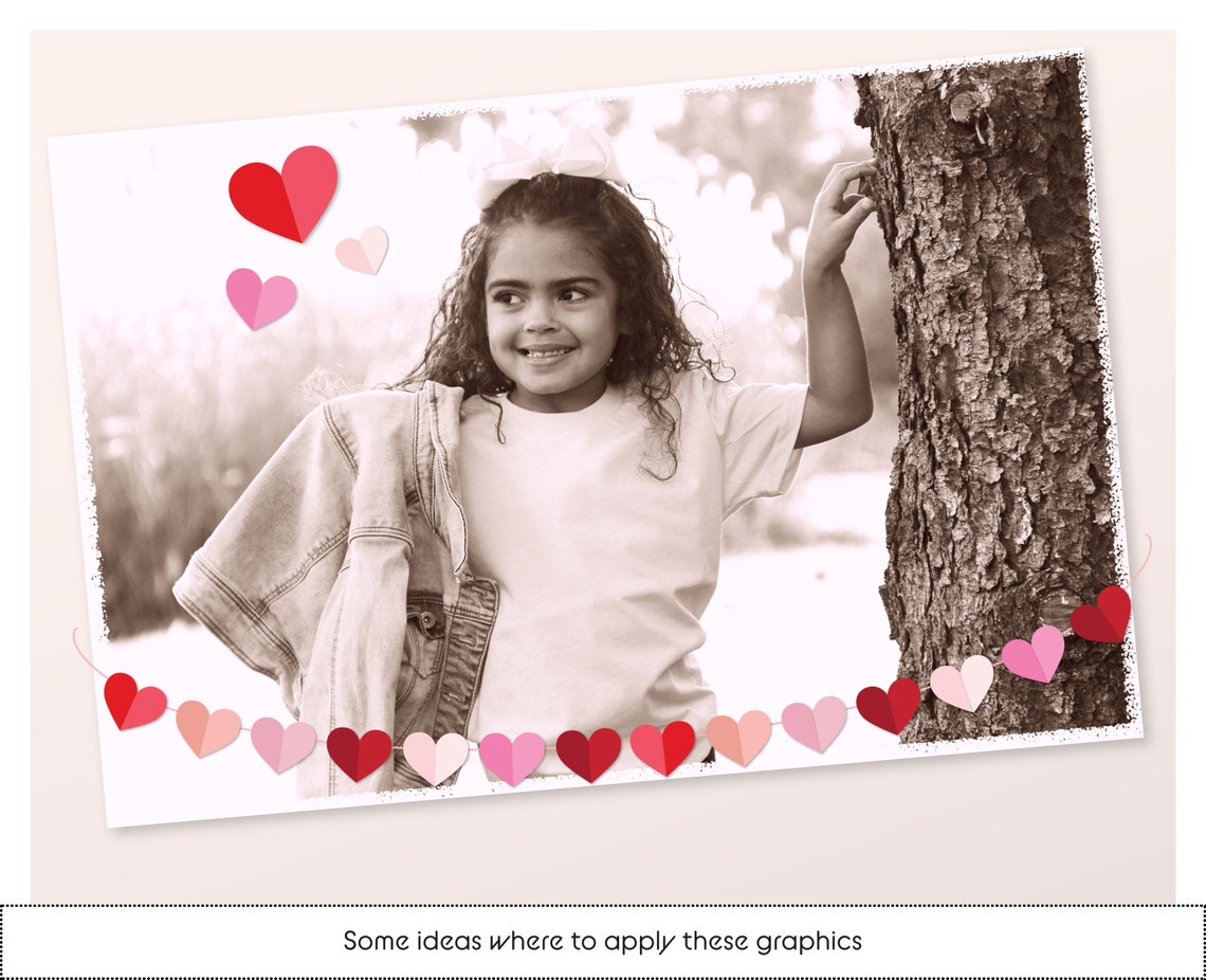 Valentine Heart Strings Clipart Red Heart Clipart Valentine | Etsy