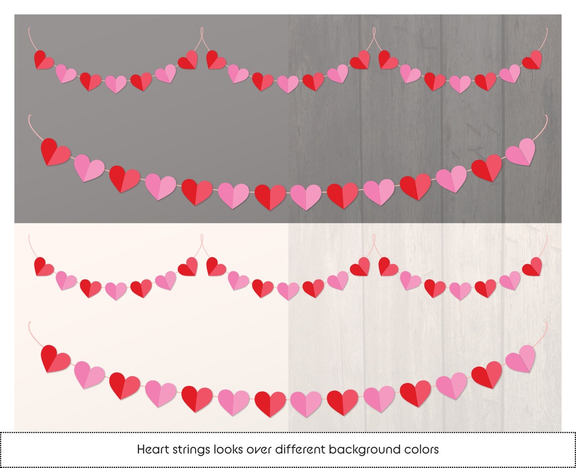 Valentine Heart Strings Clipart, Red Heart Clipart, Valentine Heart ...