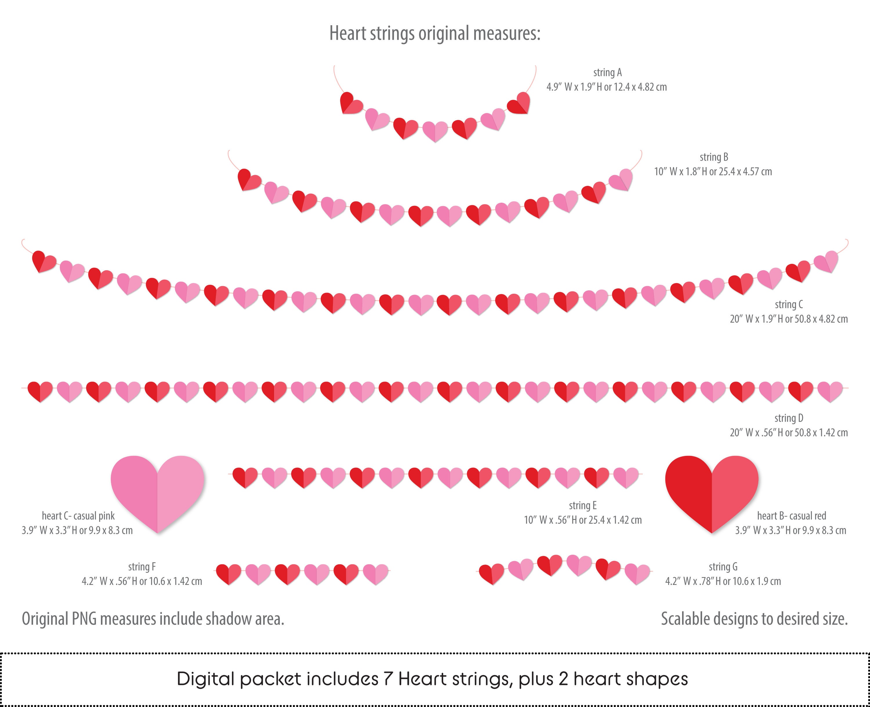 Valentine Heart Strings Clipart, Red Heart Clipart, Valentine Heart ...