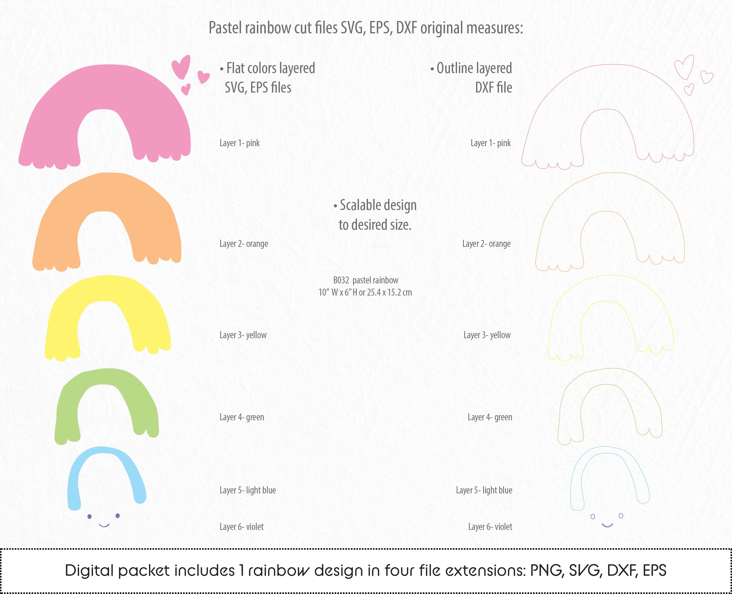 Cute Rainbow Svg, Happy Rainbow Clipart, Kawai Rainbow Graphics Svg ...