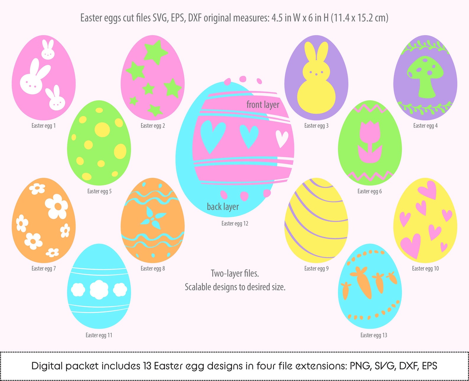 Easter Eggs Svg, Easter Eggs Clip Art, Easter Eggs Png, Printable ...