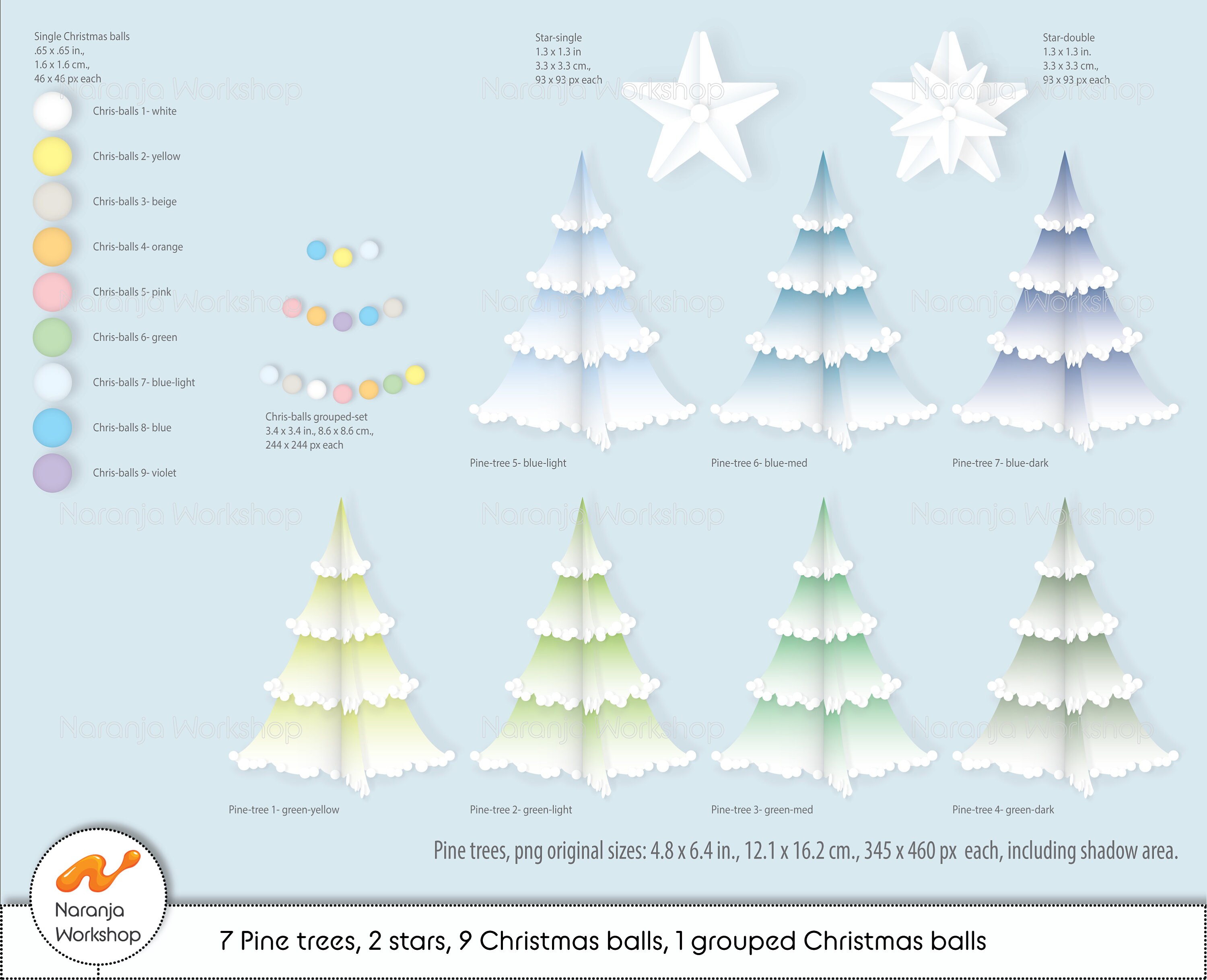 Snow Clip Art Digital Christmas Clip Art Christmas Tree - Etsy