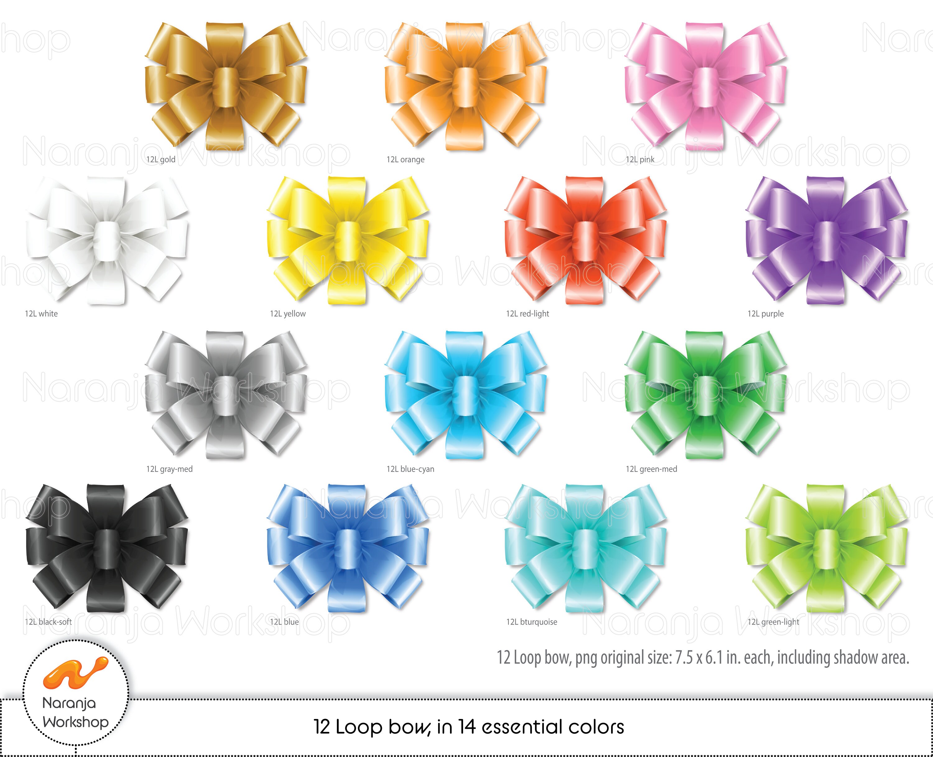 Bows Clipart, Bow Template, Gift Bow Png, Printable Bows Ribbons ...