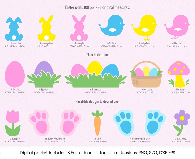 Easter Icons Svg, Easter Bunny Clip Art, Bunny Tail Png, Bird ...