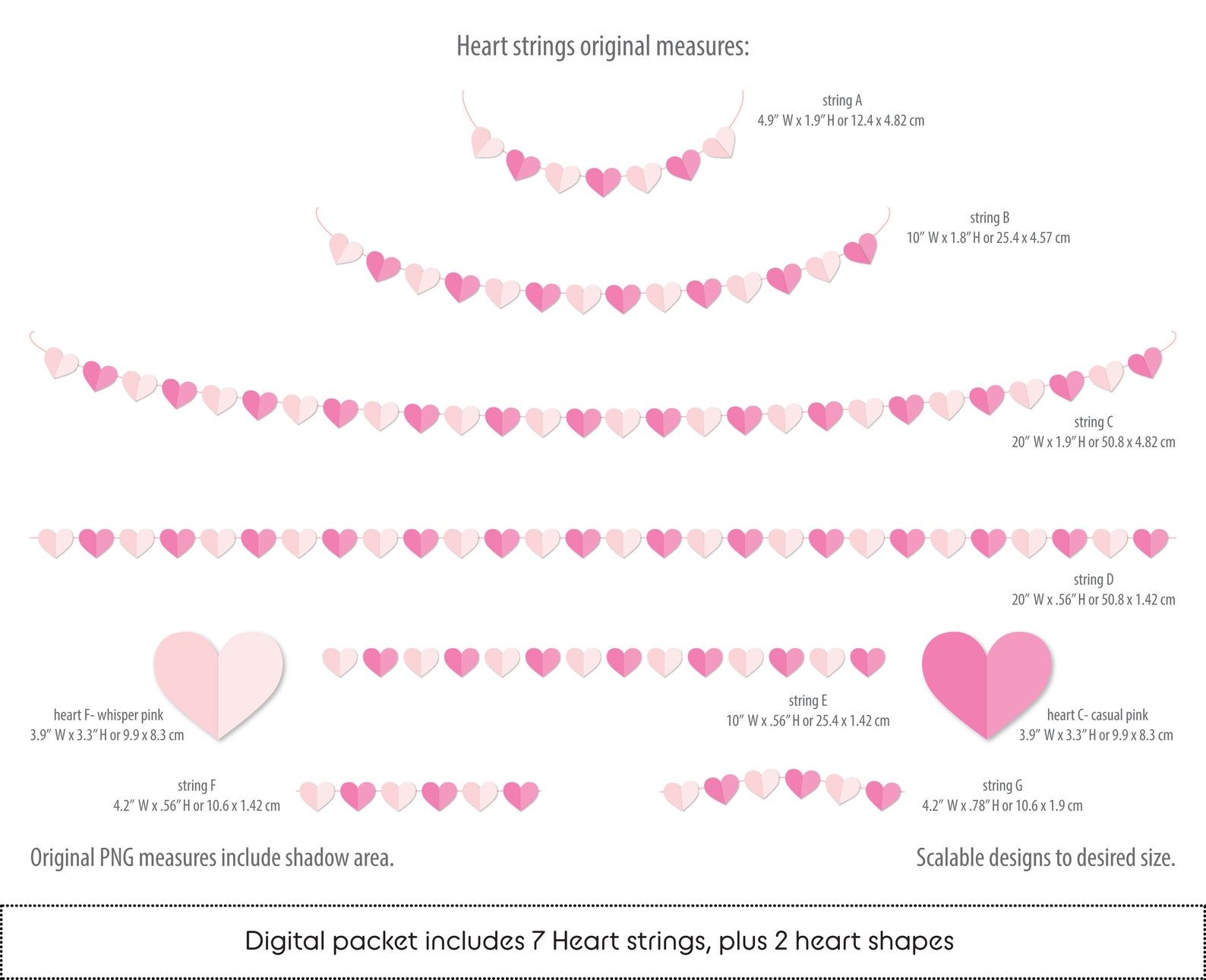 Valentine Heart Strings Clipart, Pink Heart Clipart, Valentine Heart ...