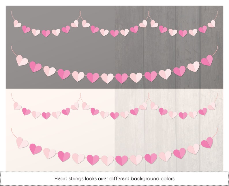 Valentine Heart Strings Clipart, Pink Heart Clipart, Valentine Heart ...