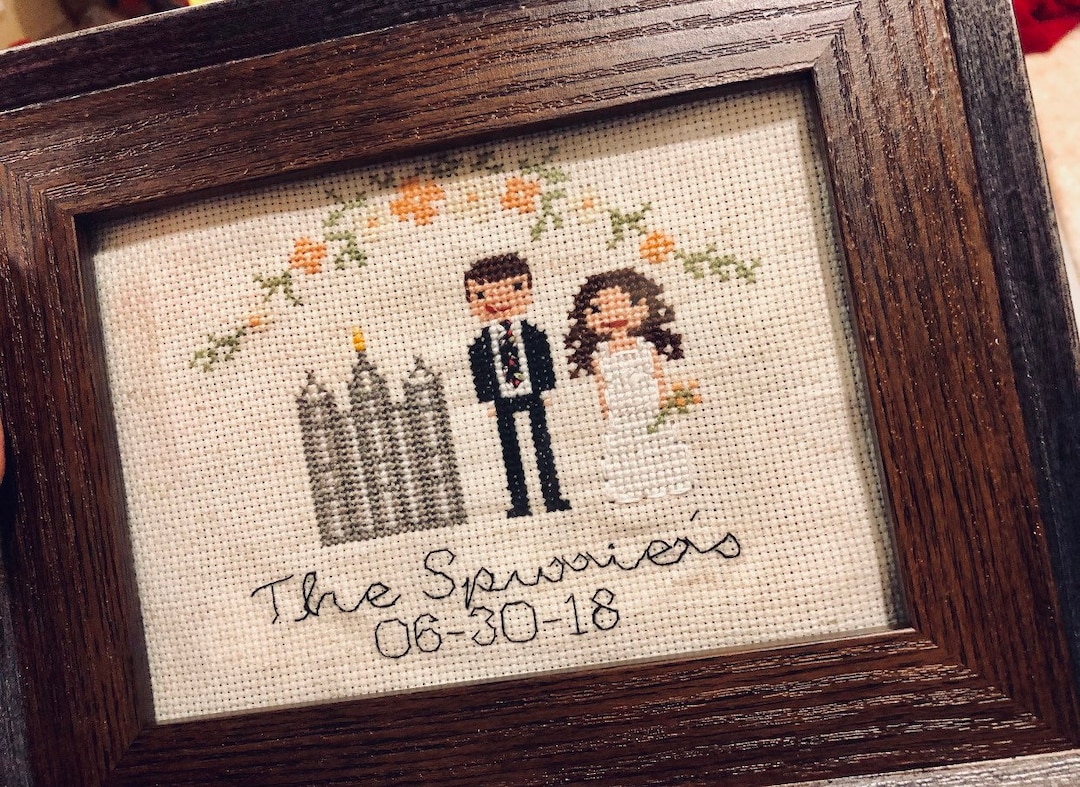 Temple Wedding Cross Stitch - Etsy