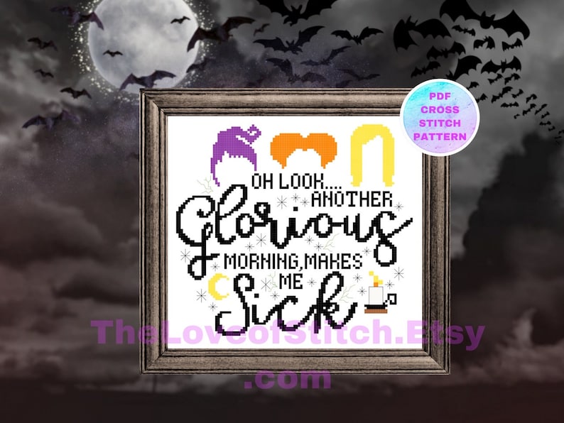Hocus Pocus Glorious Morning Cross Stitch Pattern - Etsy