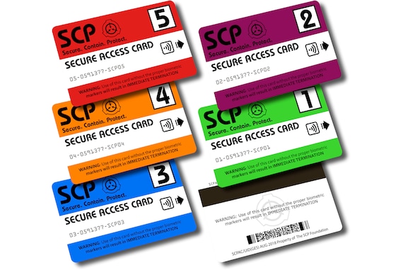SCP Foundation Secure Access ID Card x 5 | Etsy
