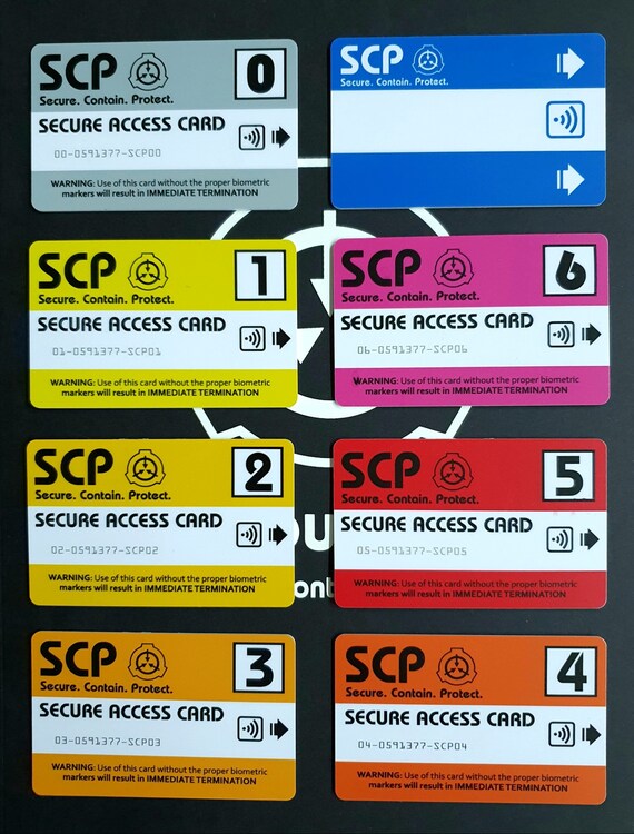 Carte didentité daccès sécurisé SCP Foundation x 8pcs avec | Etsy