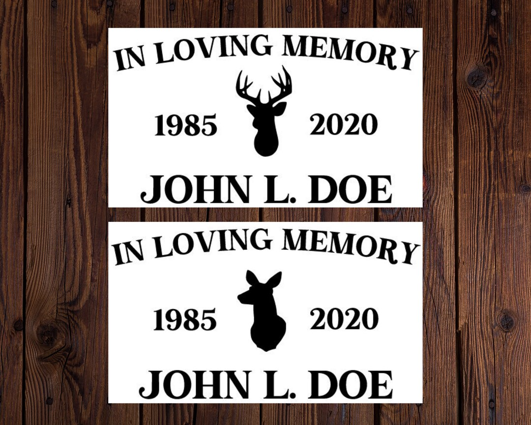 In Loving Memory Custom Decals Back Window Decal Men - Etsy