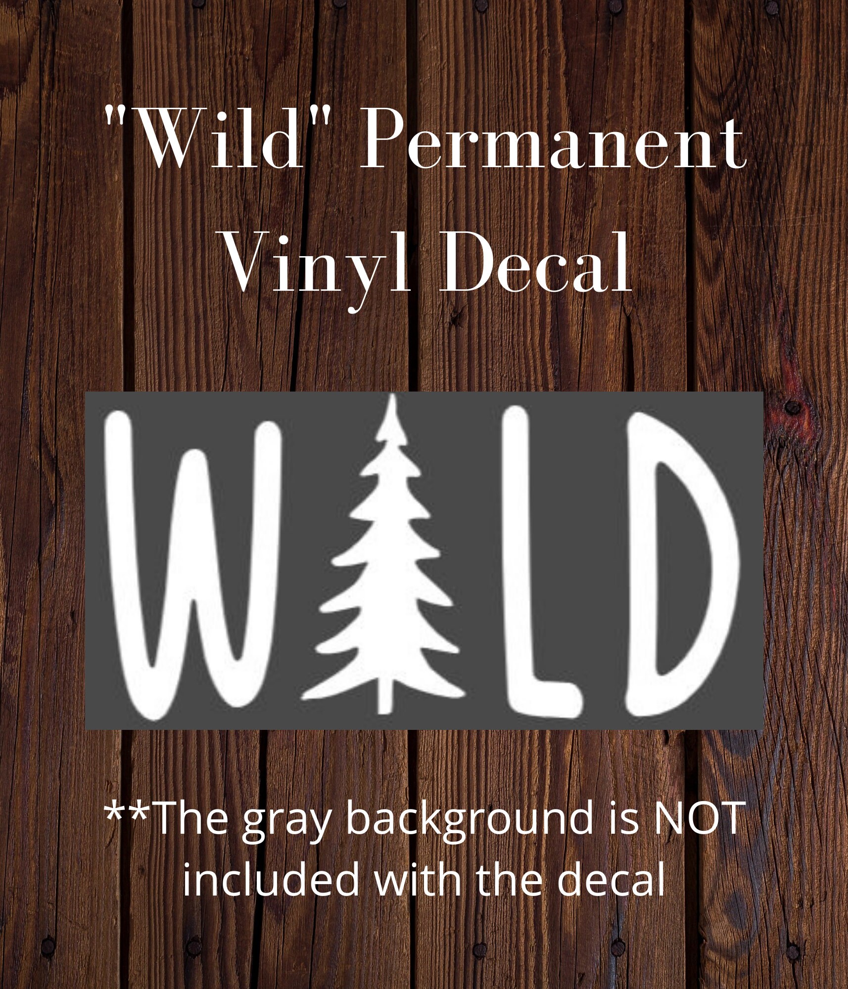 Paper & Party Supplies Paper Permanent Vinyl Decal WILD etna.com.pe