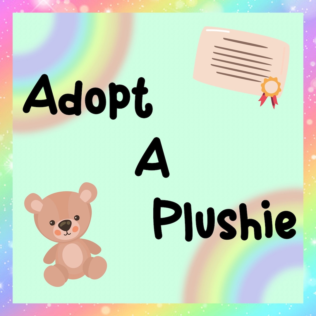 Adopt A Plushie Mystery Stuffed Animal, Adoption Certificate, and ...