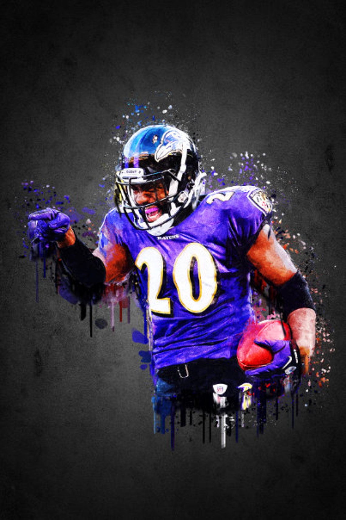 Ed Reed poster sports football wall art poster home decor in a | Etsy