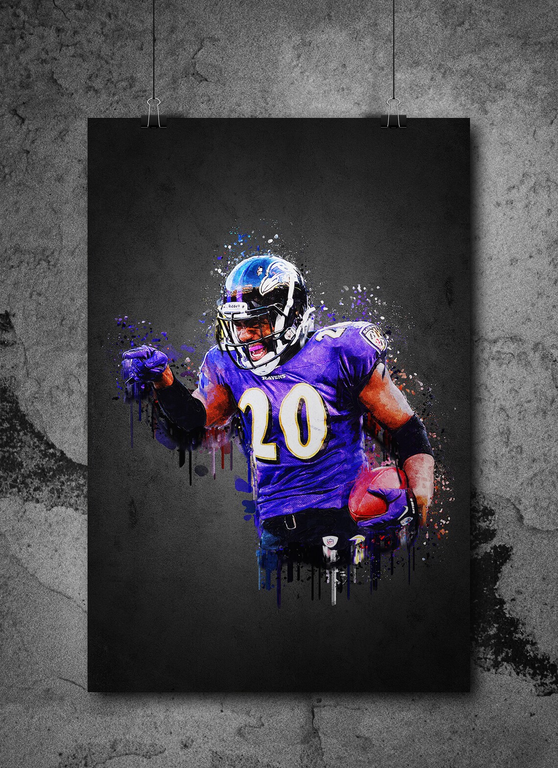 Ed Reed poster sports football wall art poster home decor in a | Etsy