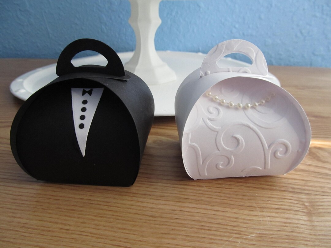 Bride and Groom Treat Boxes, Wedding Shower Favors - Etsy