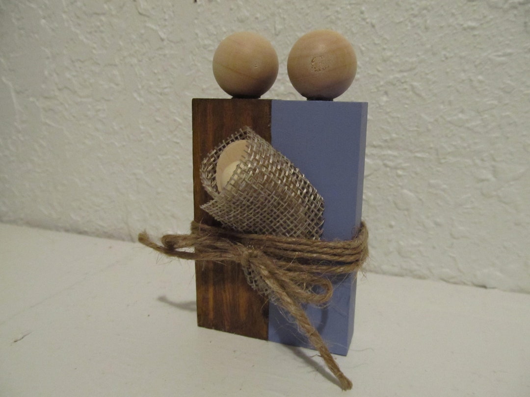 Rustic Wood Block Nativity Set: Farmhouse Christmas Decor - Etsy