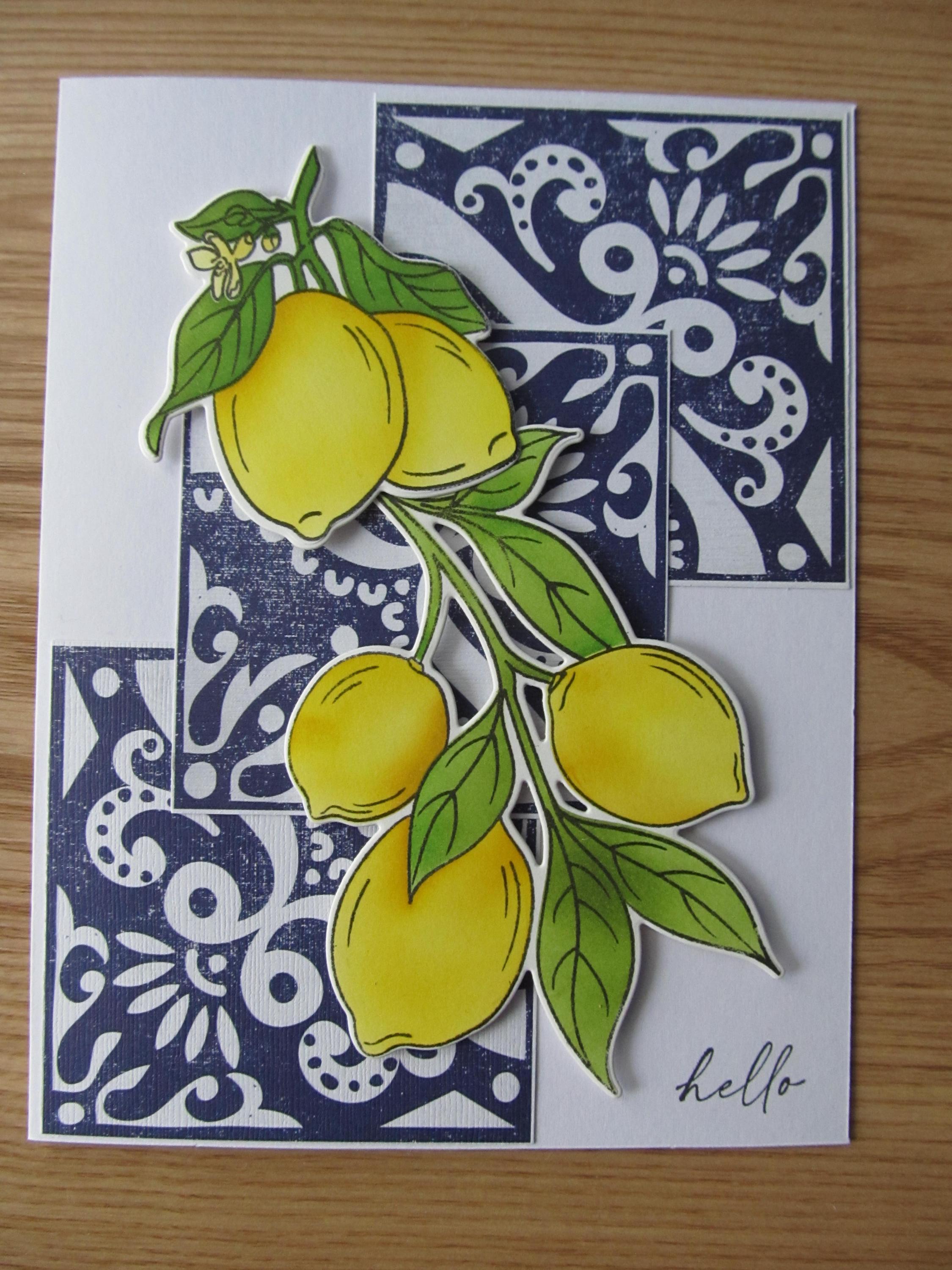 Handmade Lemon Greeting Cards: Mediterranean Thank You Notes - Etsy