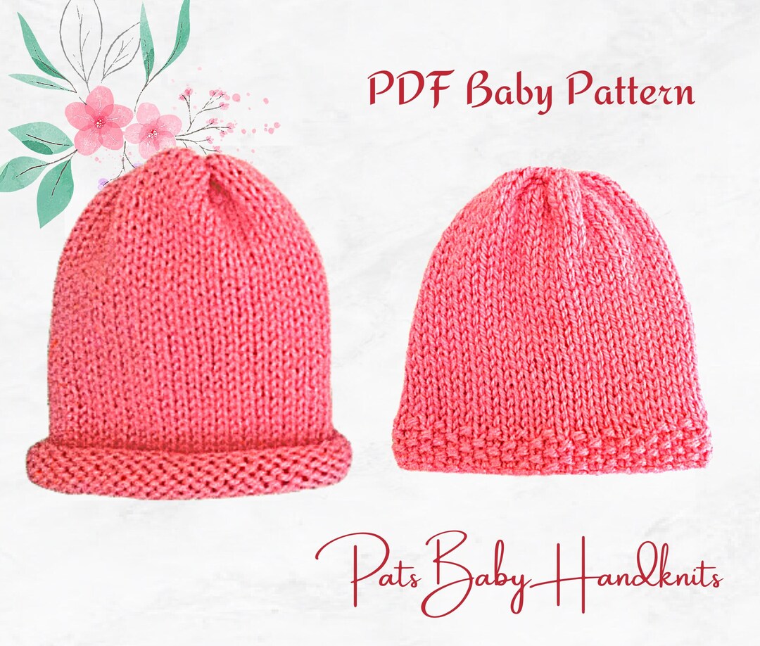 Easy Baby Hat Knitting Pattern PDF Digital Download Simple - Etsy