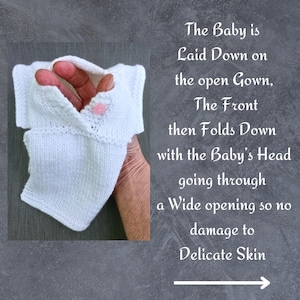 Knitting Pattern for Stillborn Baby Gown, PDF Download, Angel Baby Born ...