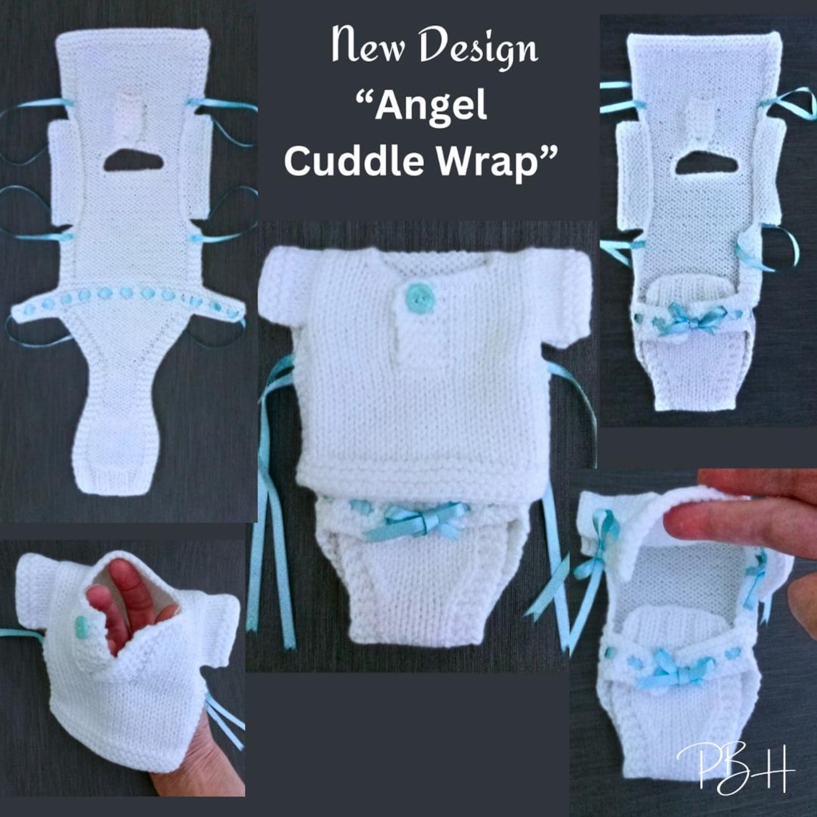 Knitting Pattern for Angel Baby Wrap and Hat, PDF Download, Charity ...