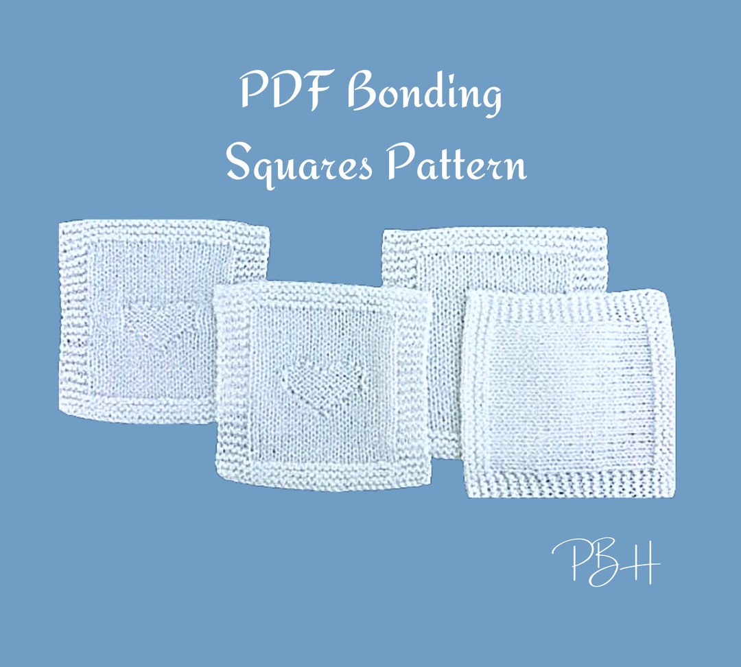Charity Knitting Pattern, PDF Download Preemie Baby Pattern, Pattern for Bonding Squares ...