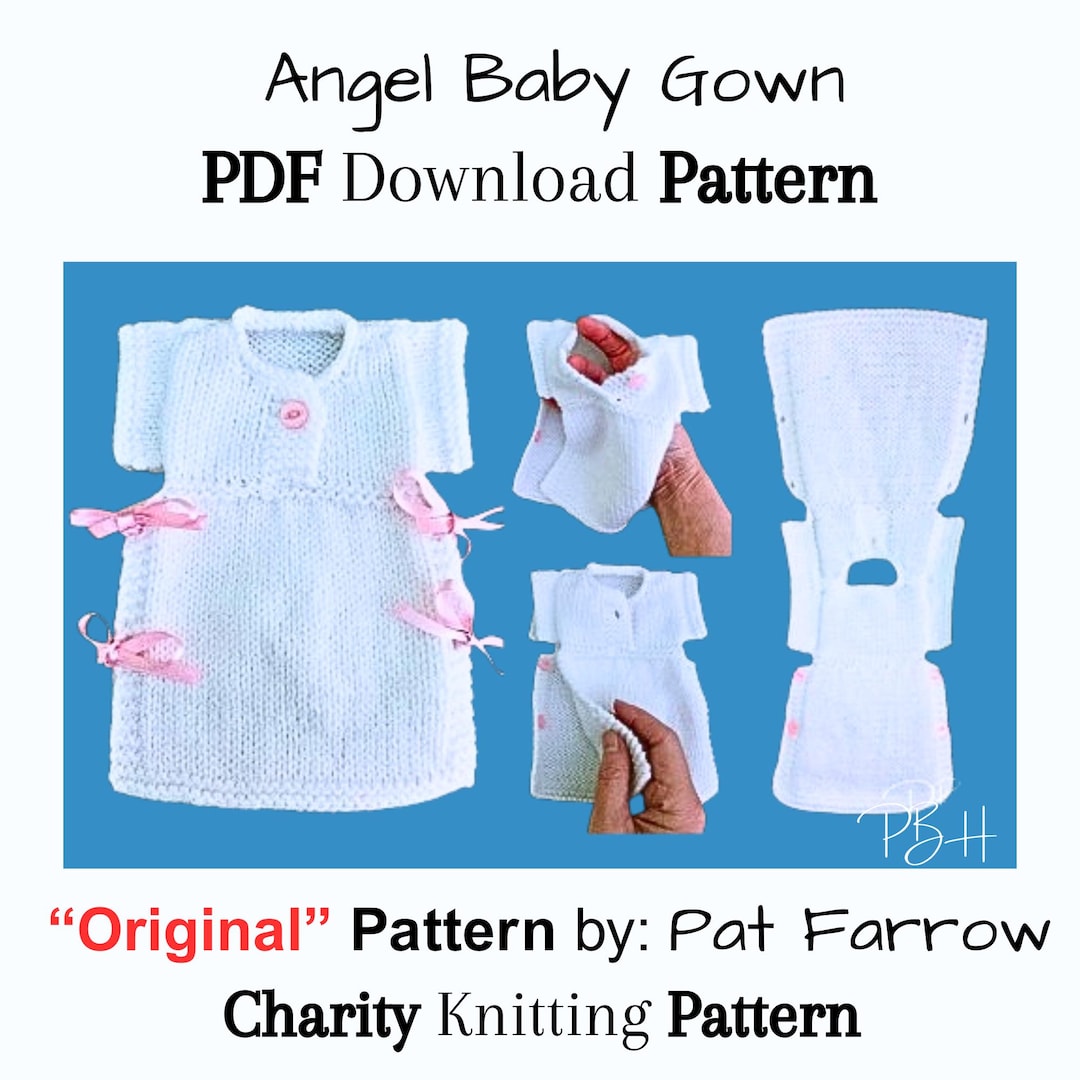 Knitting Pattern for Stillborn Baby Gown, PDF Download, Angel Baby Born ...