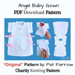 Knitting Pattern for Stillborn Baby Gown, PDF Download, Angel Baby Born ...