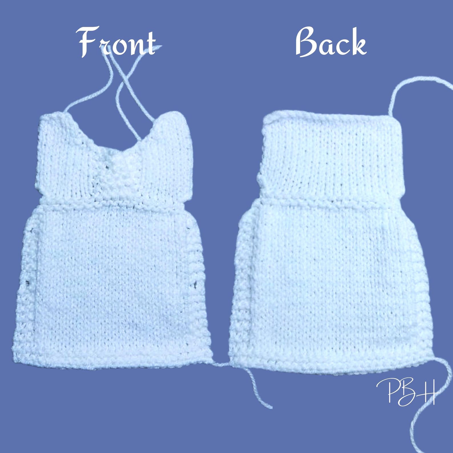 ANGEL BABY Knitting Pattern, PDF Download, Gown Pattern for Babies Born ...