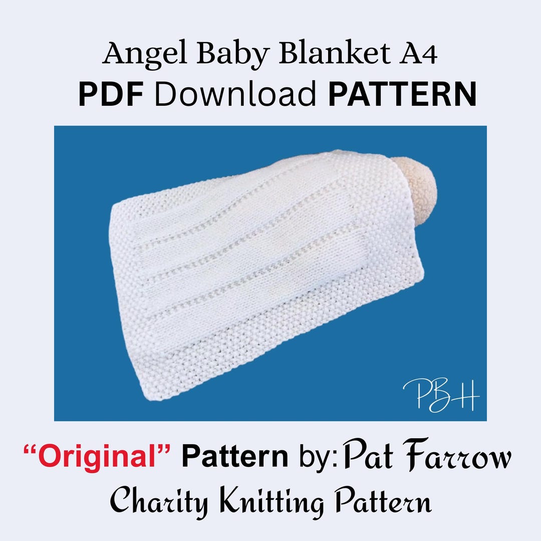 Angel Baby Blanket Knitting Pattern, Baby Born Sleeping Pattern, PDF ...