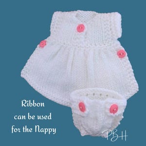 ANGEL Baby Knitting Pattern, Gown and Nappy, PDF Download, Babies Born ...