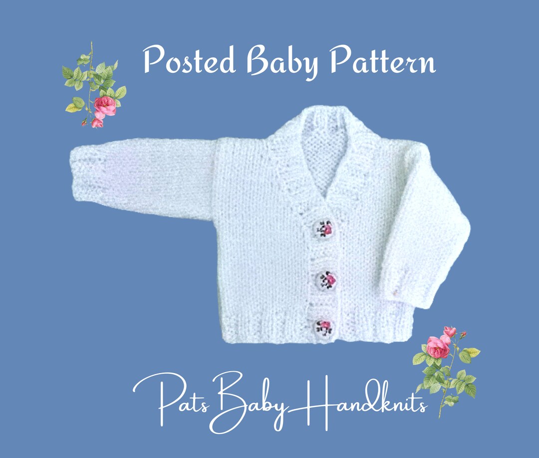Baby Knitting Pattern, PAPER PATTERN POSTED, Pattern for Newborn ...