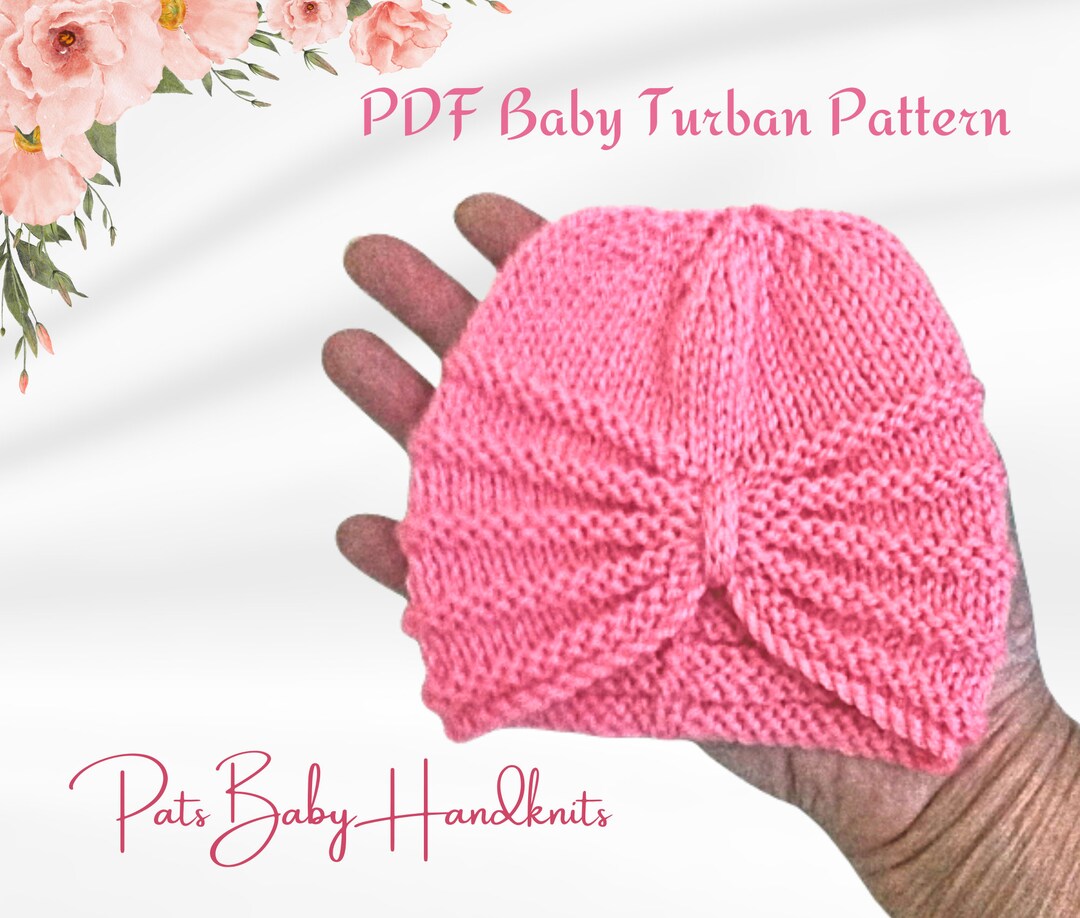 BABY Turban Hat Knitting Pattern Hat Pattern for Newborns - Etsy