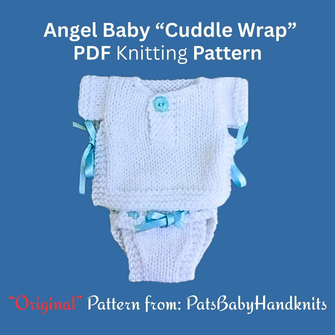 Knitting Pattern for Angel Baby Wrap, PDF Download, Charity Pattern for ...