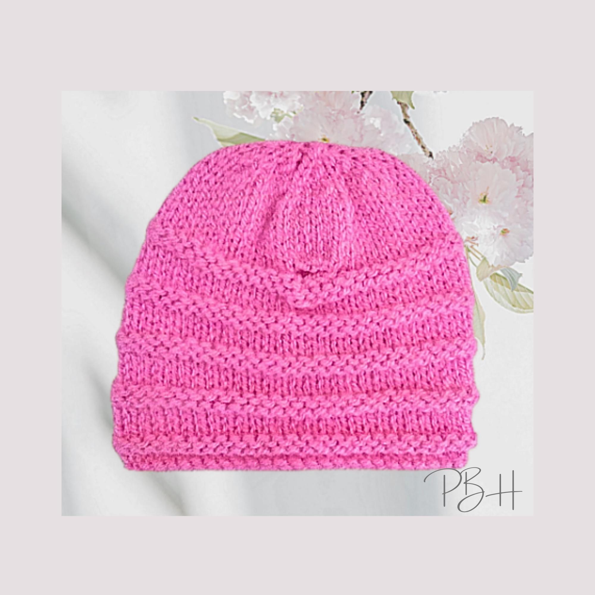 Baby Turban Hat Knitting Patterns, 2 Designs, Newborn to 12 Months (PDF ...