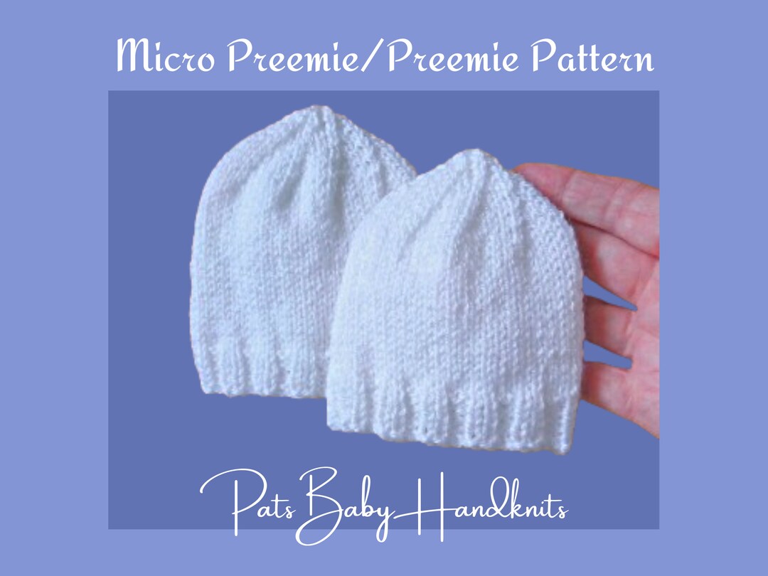 Micro Preemie/preemie Baby Hat Pattern PDF Digital Download, Easy ...