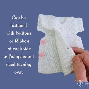ANGEL BABY Knitting Pattern, PDF Download, Gown Pattern for Babies Born ...