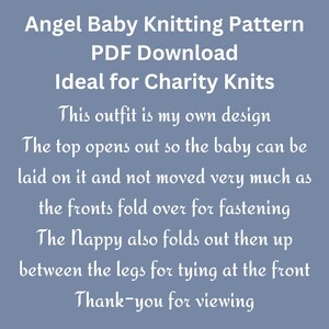 Angel Baby Knitting Pattern, Top and Nappy Set (PDF Digital Download ...
