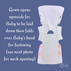 ANGEL BABY Knitting Pattern, PDF Download, Gown Pattern for Babies Born ...