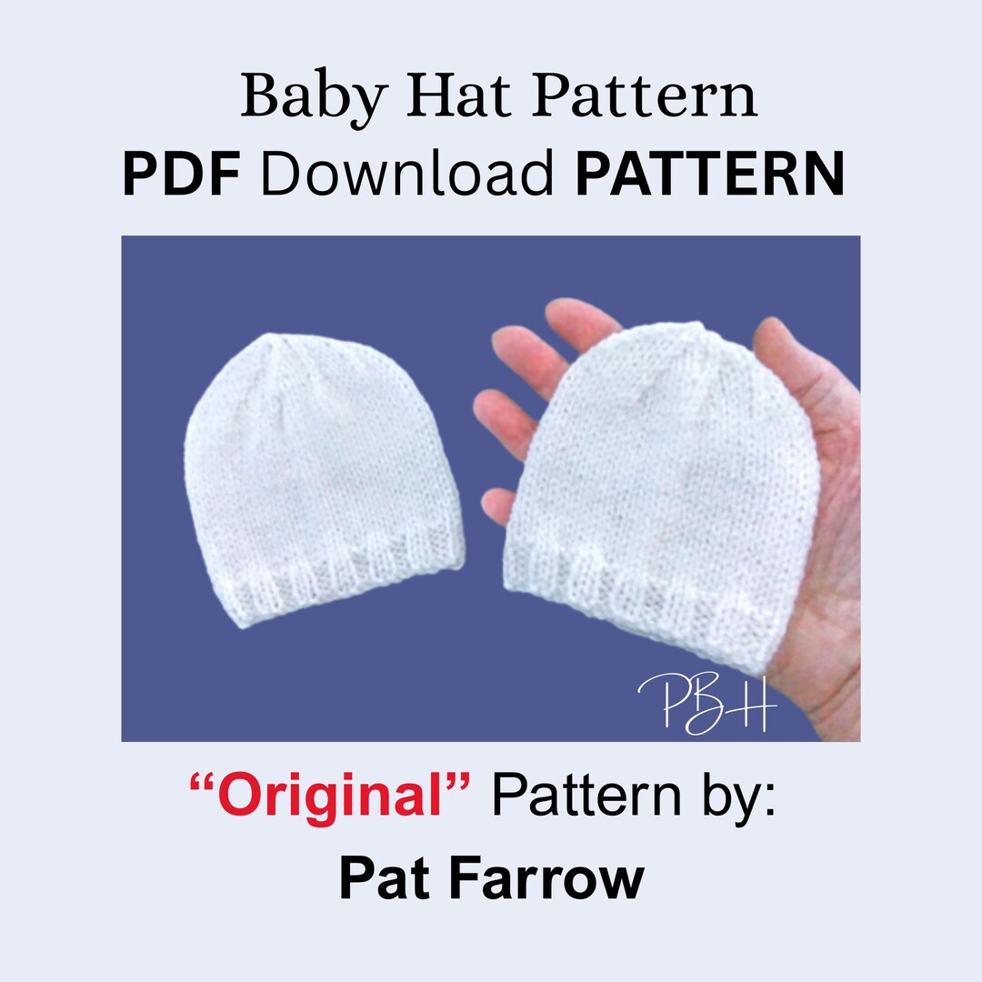 BABY Hat Pattern PDF Digital Download, Easy Instructions No ...