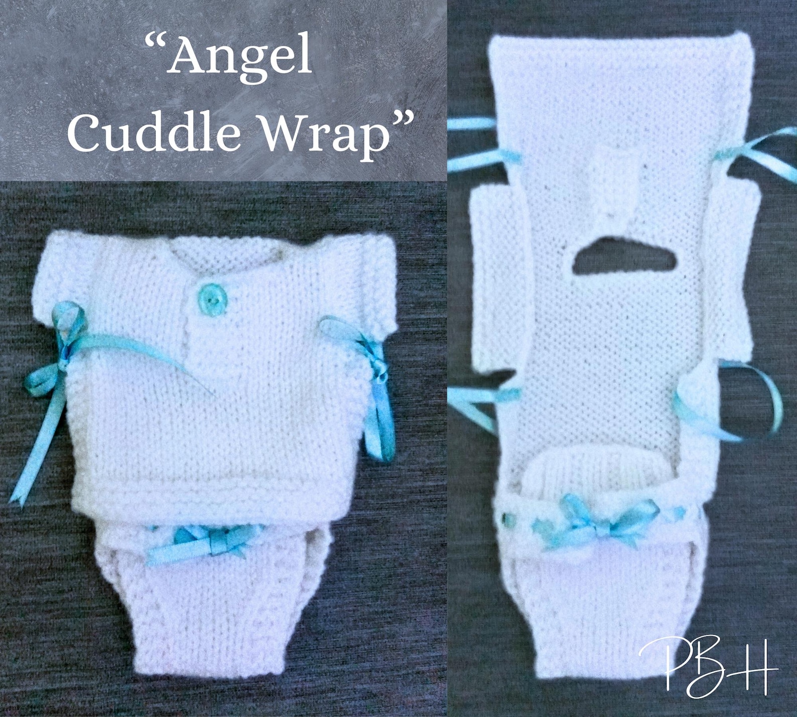 Knitting Pattern for Angel Baby Wrap, PDF Download, Charity Pattern for ...